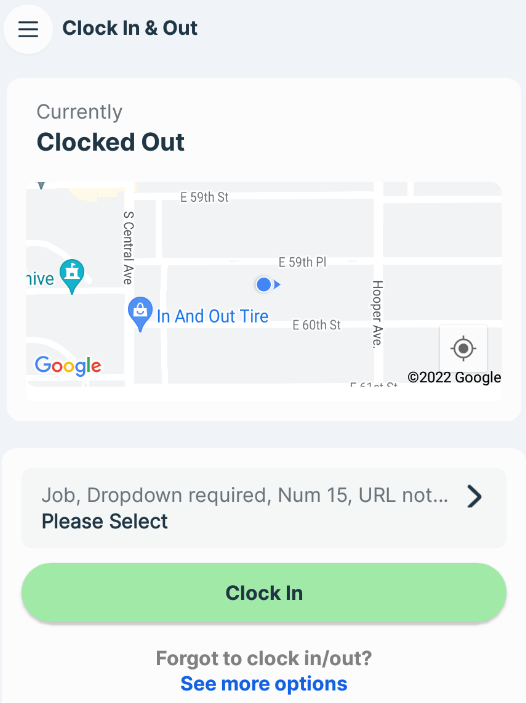 Mobile Punch Based Time Entry – My Account