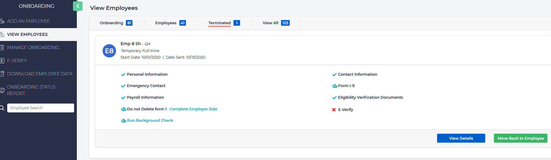 How to View Employees – My Account