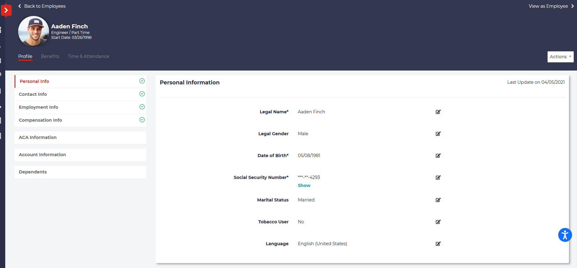 How to View Employees – My Account