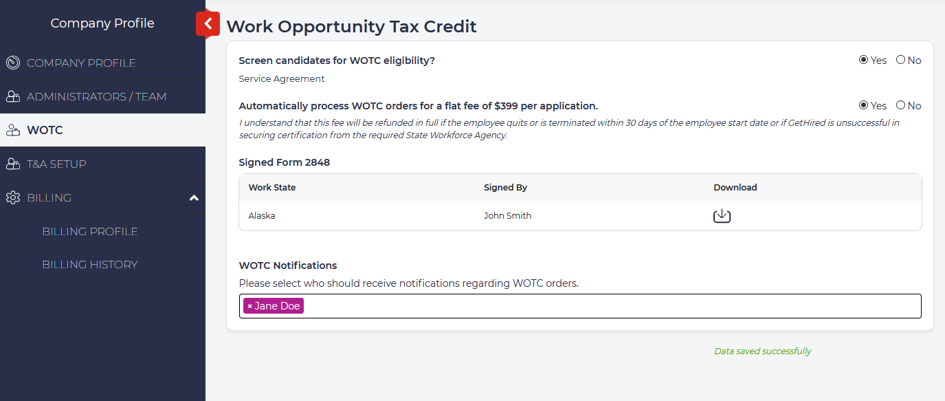 How to set the system to take WOTC orders automatically – My Account