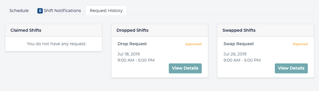 Claim a Shift – My Account