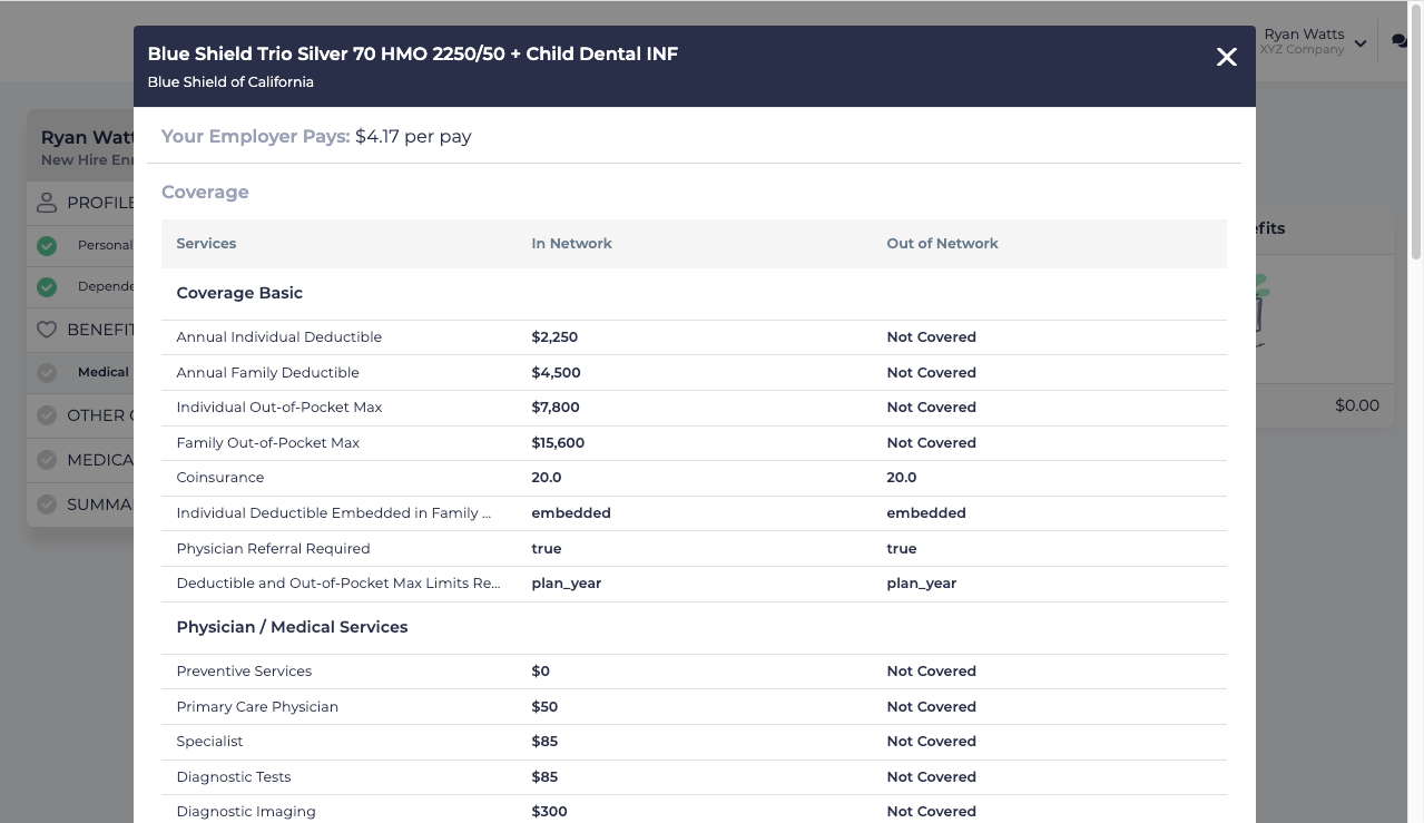 Employee Benefits Enrollment Process – My Account