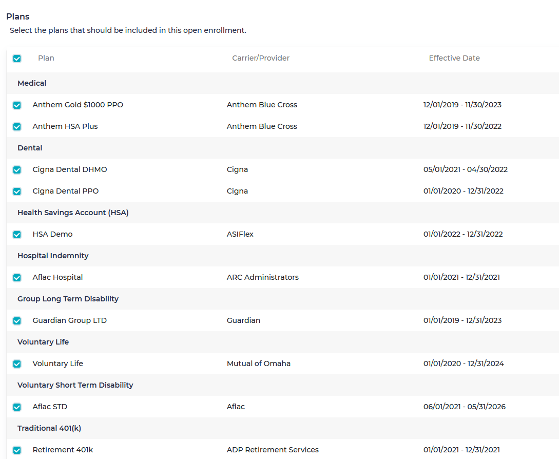 How to Set Up Open Enrollment – My Account